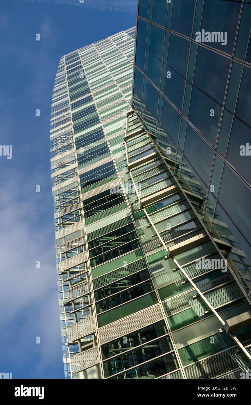 Skyward view of Pinsent Masons law firm's towering office building at ...