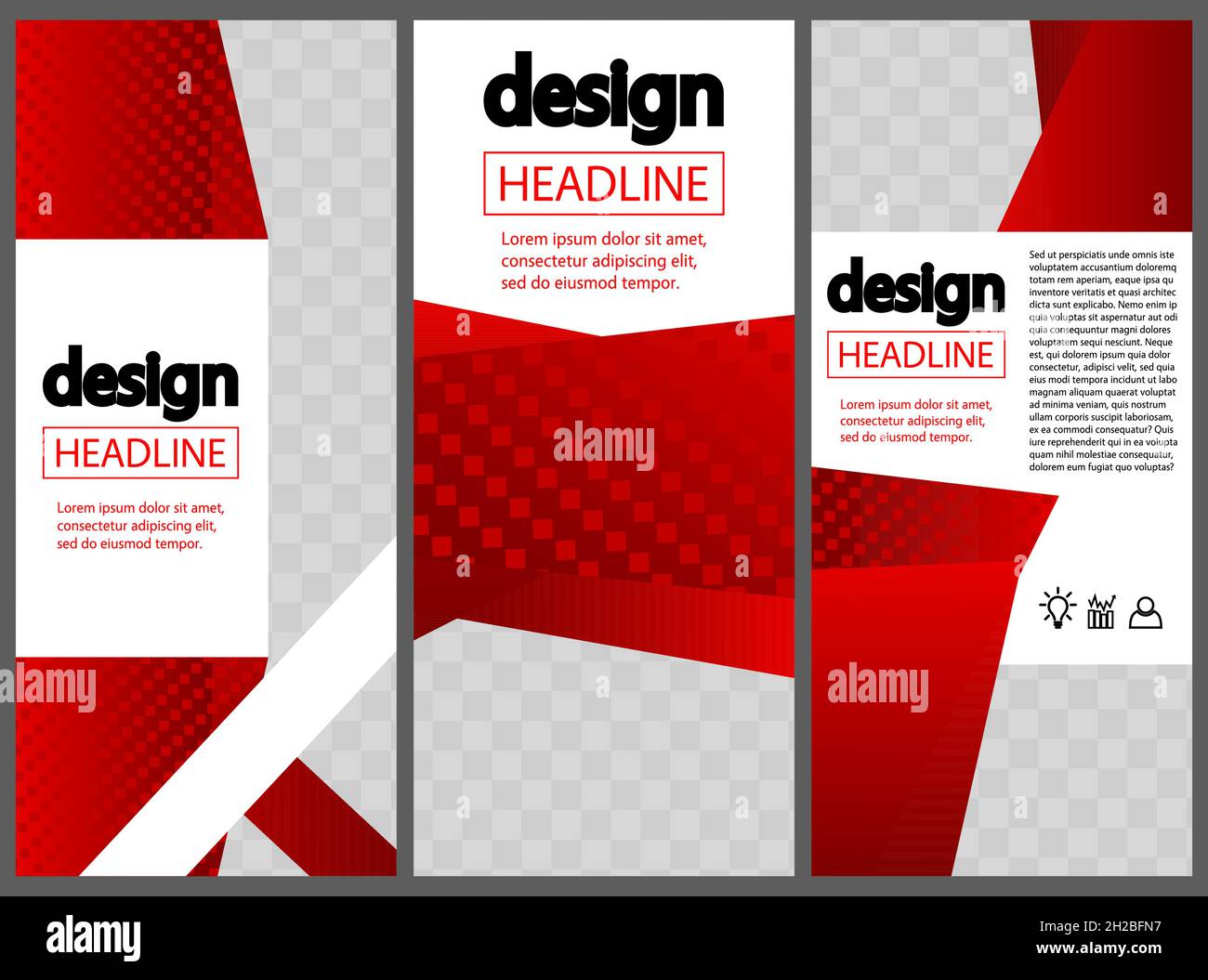Modern red, white and black design for flyer, presentations templates ...