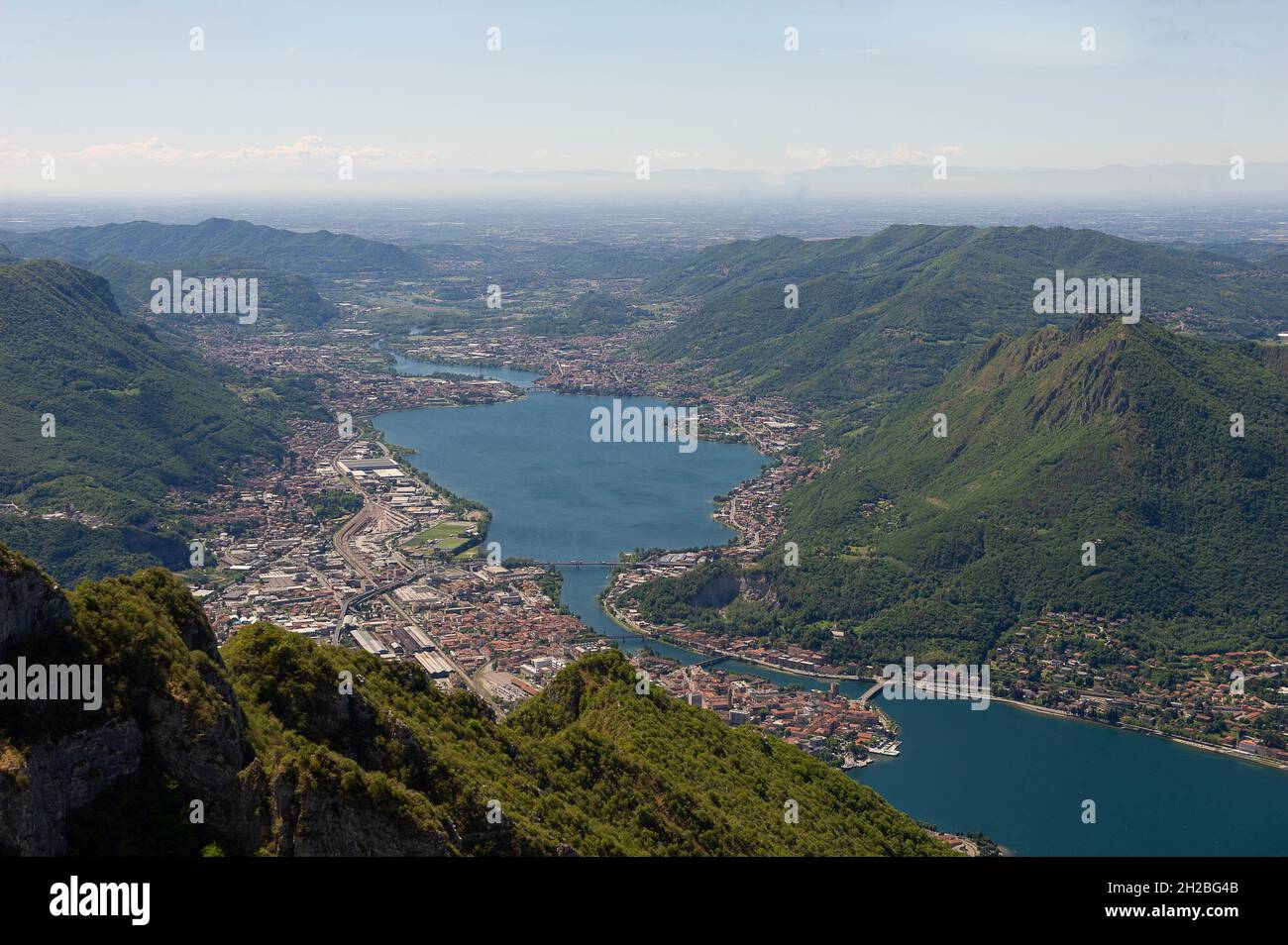Italy, Lombardy, Province of Lecco, Belvedere of the Valentino park at ...