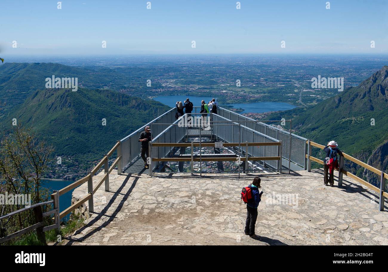 Italy, Lombardy, Province of Lecco, Belvedere of the Valentino park at ...