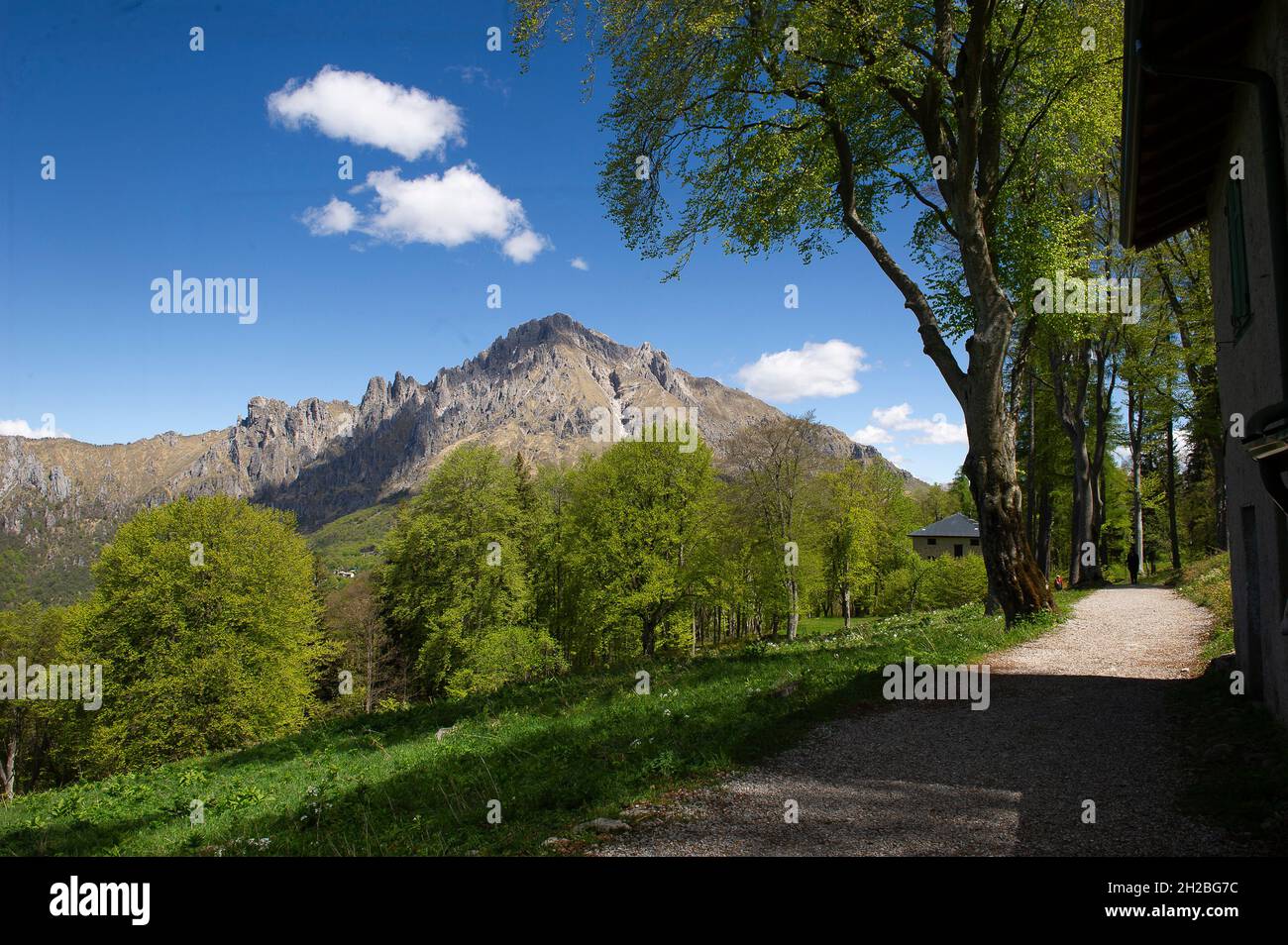 Italy, Lombardy, Province of Lecco, Belvedere of the Valentino park at ...