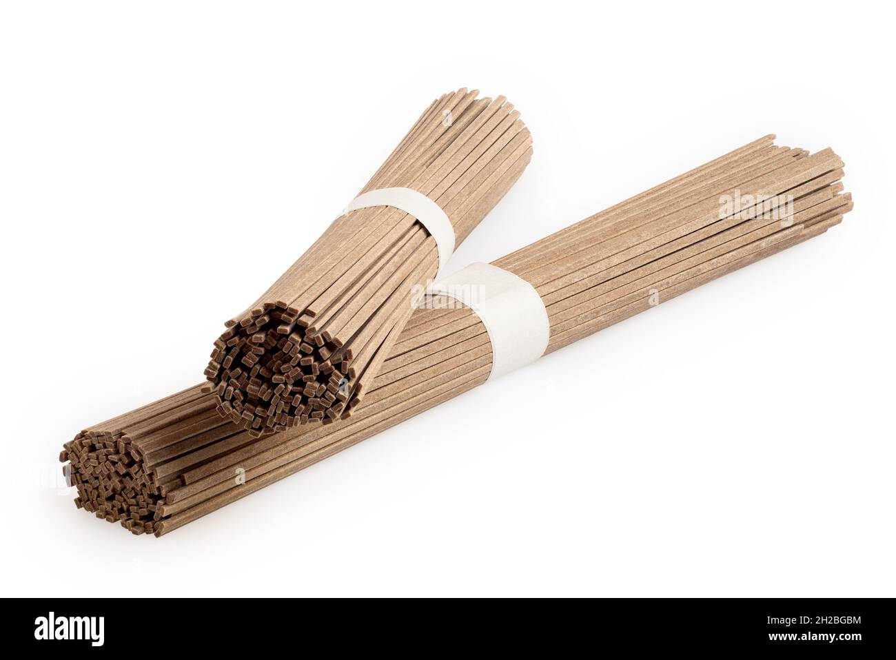 Two bundles of dry soba noodles isolated on white Stock Photo - Alamy