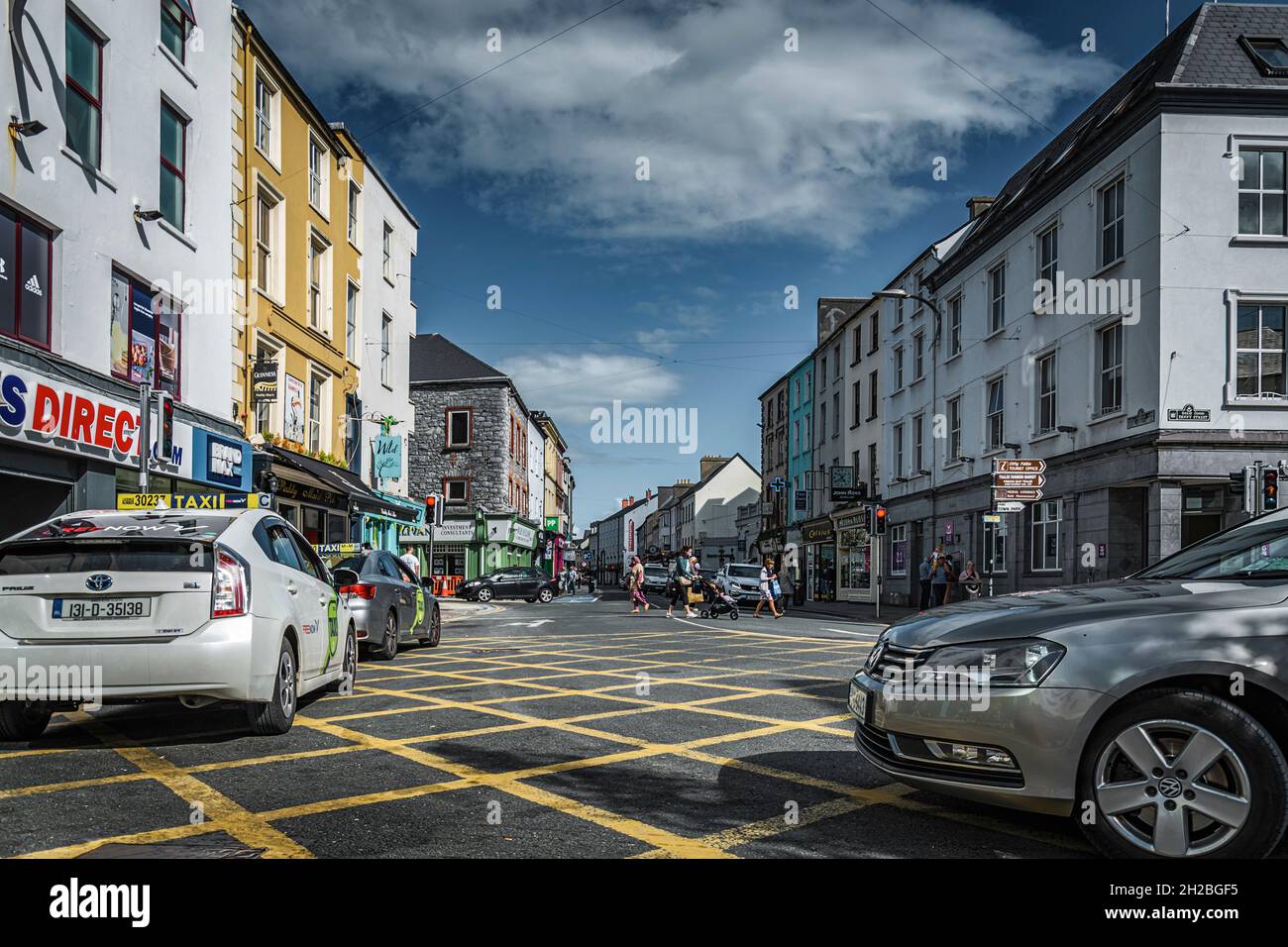 Pedestrian The Mall Street in the town of Tralee, main shopping street ...
