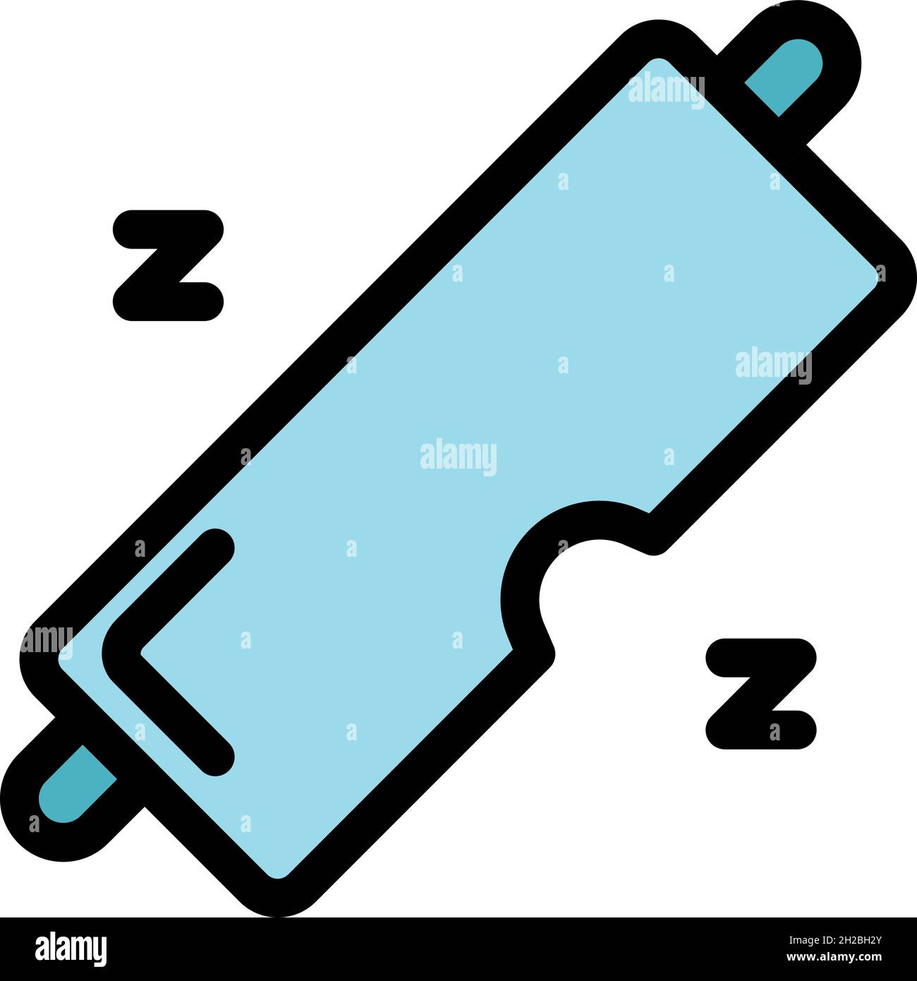 Spa sleep mask icon. Outline spa sleep mask vector icon color flat ...