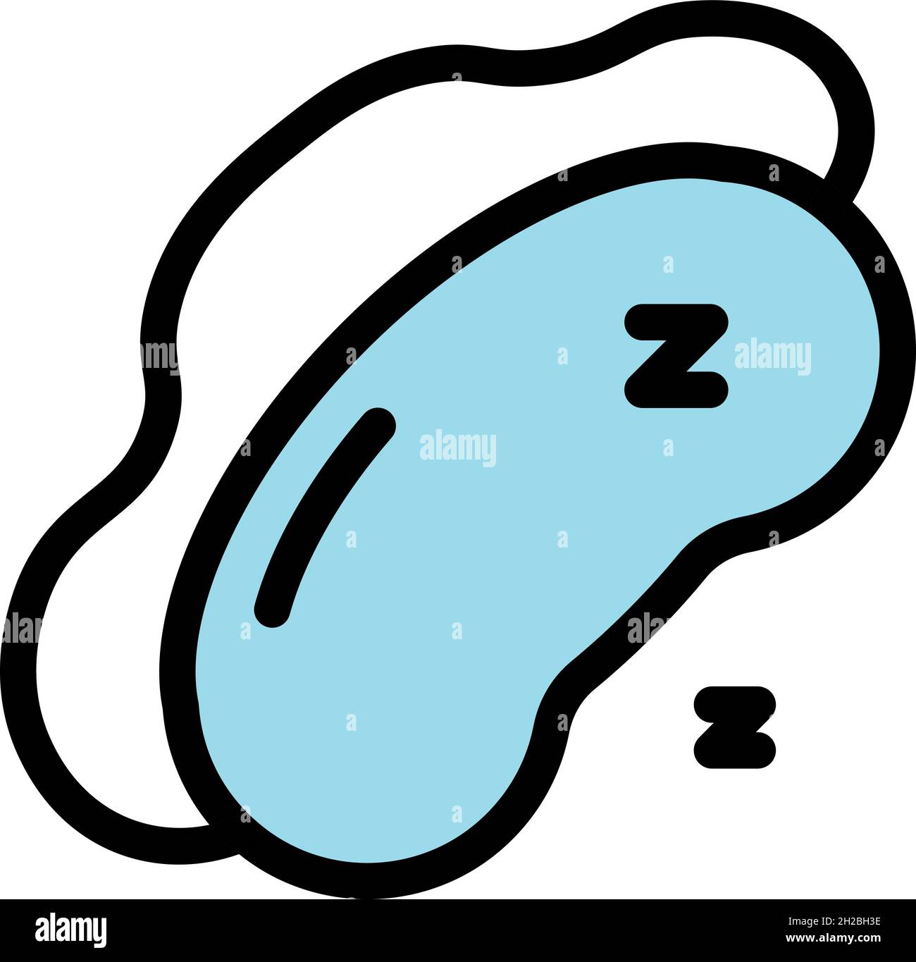Zzz sleep mask icon. Outline zzz sleep mask vector icon color flat ...
