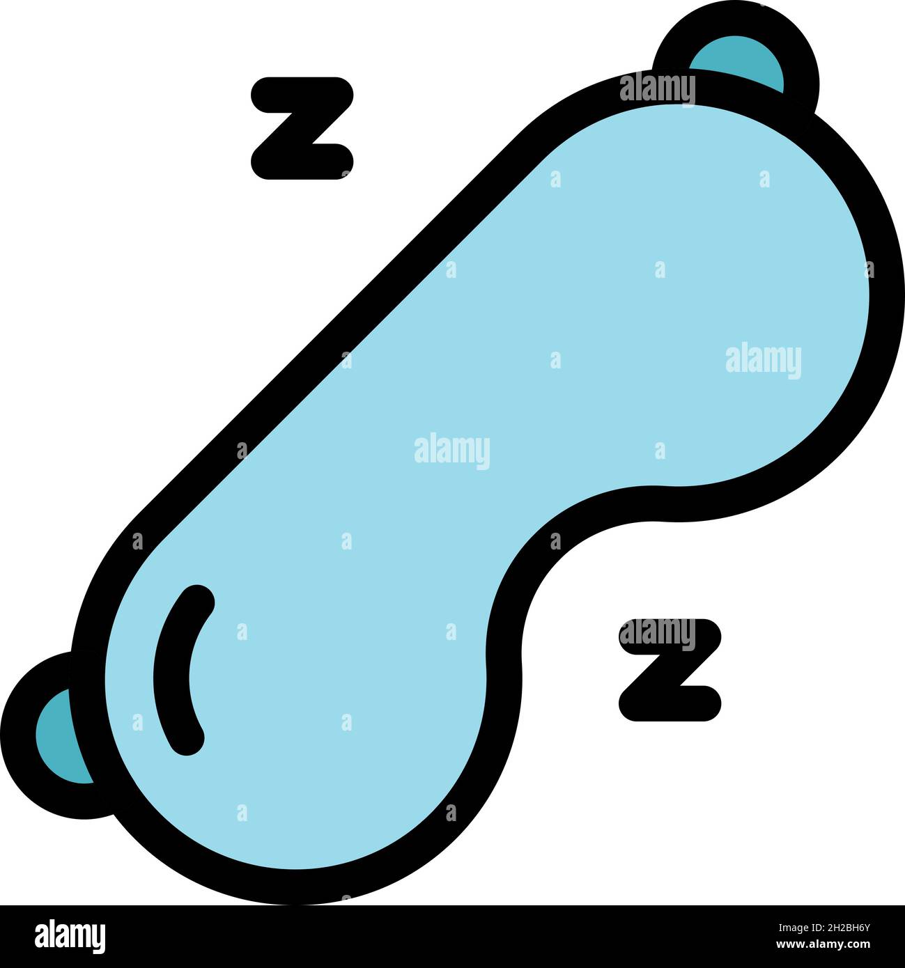 Comfort sleep mask icons set. Outline set of comfort sleep mask vector ...