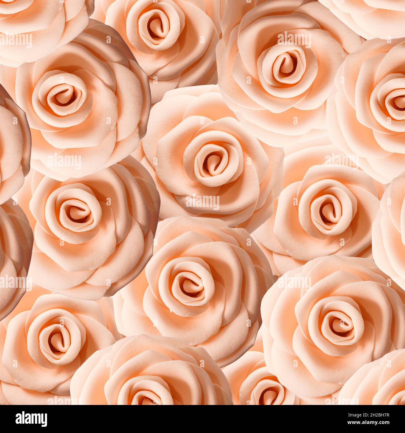Decorative stylized beige rose flowers as background. Happy Birthday ...