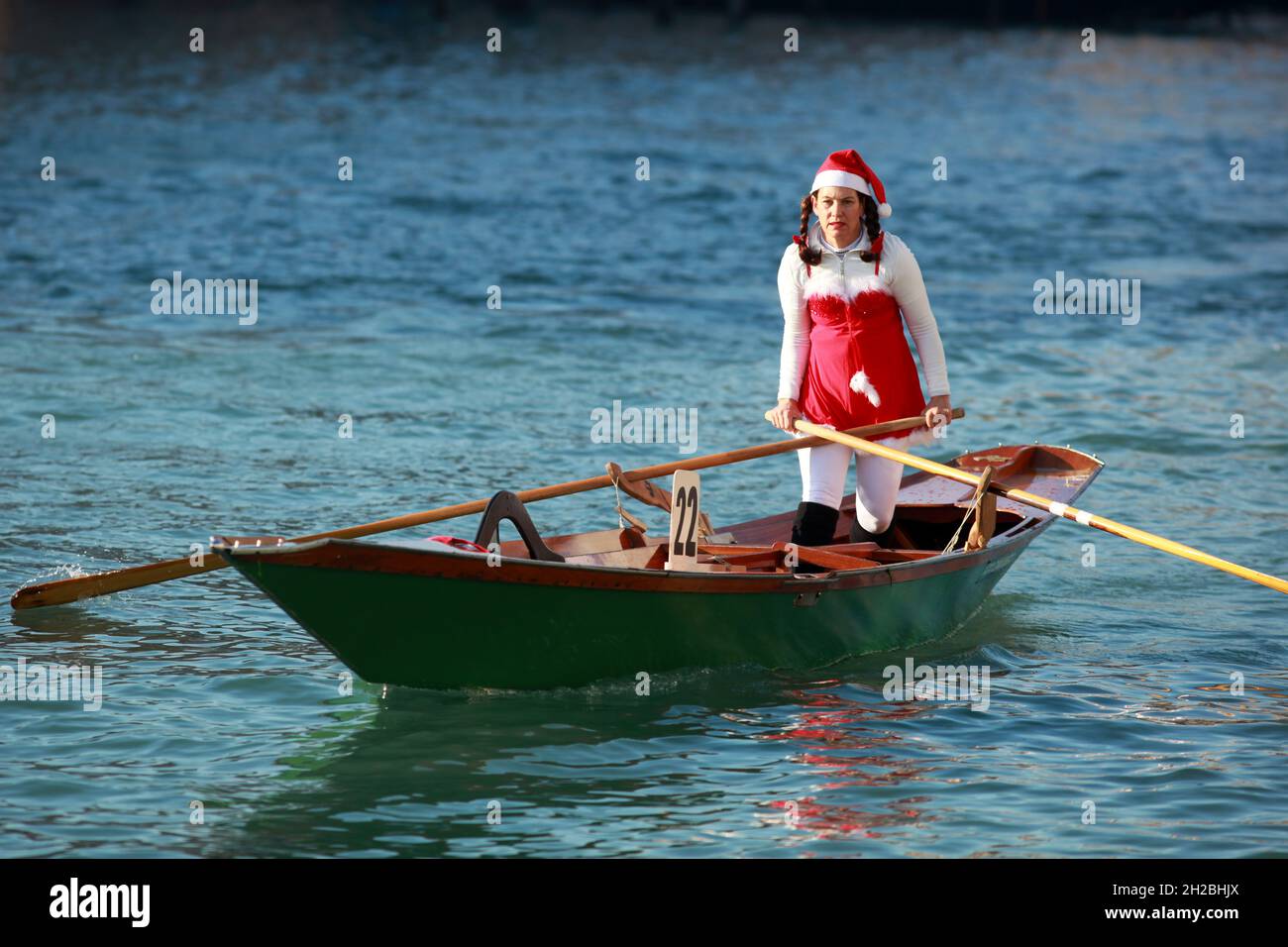 Woman rowing boat dress hi-res stock photography and images - Alamy