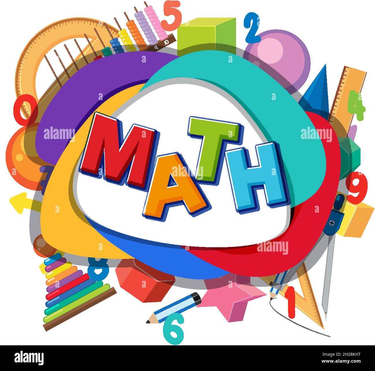 Isolated Mathematics font banner illustration Stock Vector Image & Art ...