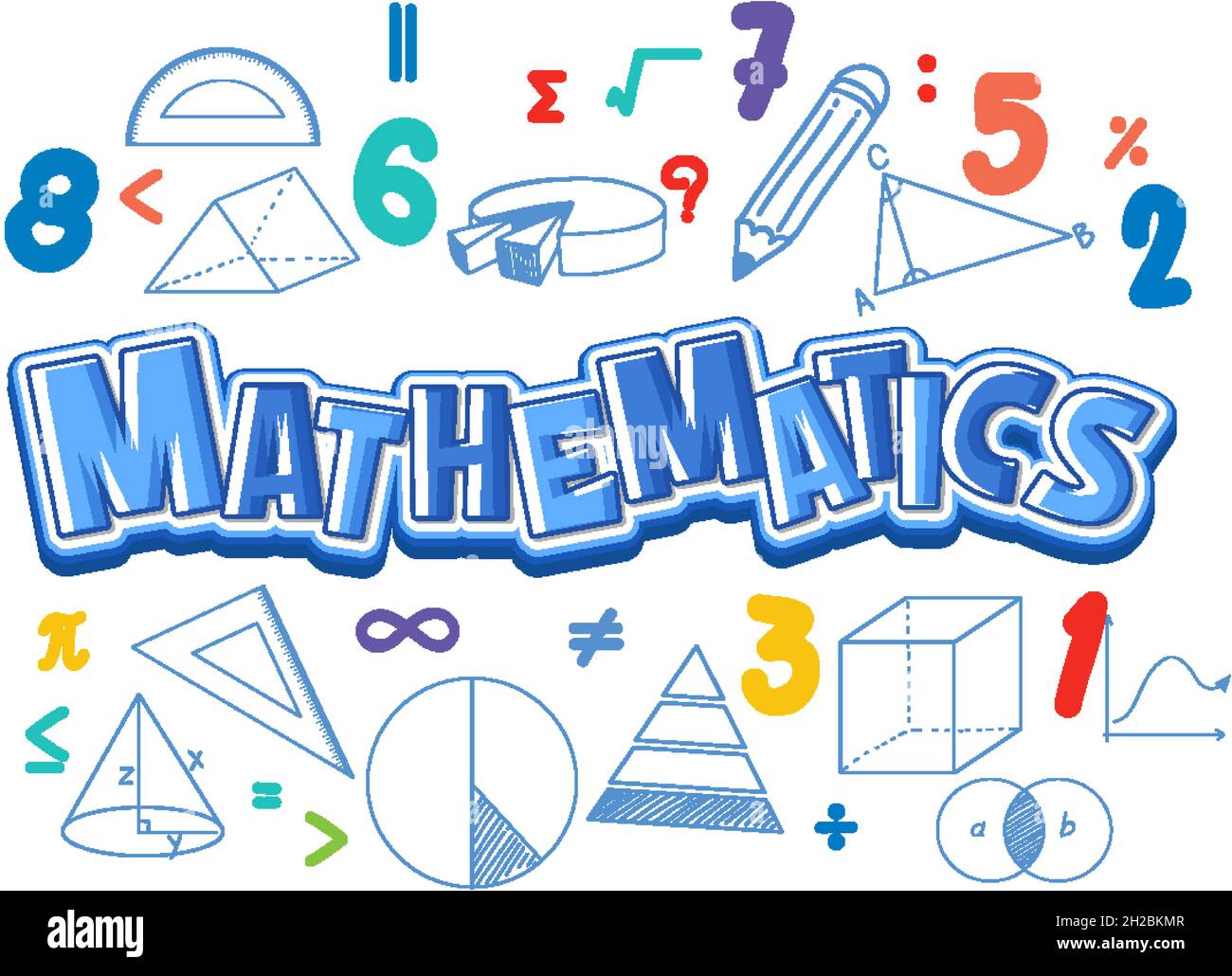 Mathematics font icon with formula illustration Stock Vector Image ...