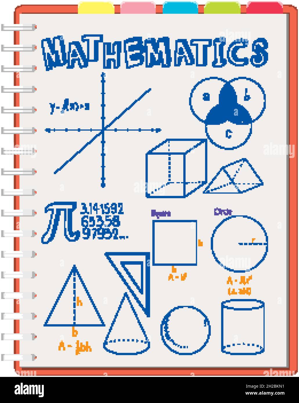 Doodle math formula on notebook page illustration Stock Vector Image ...