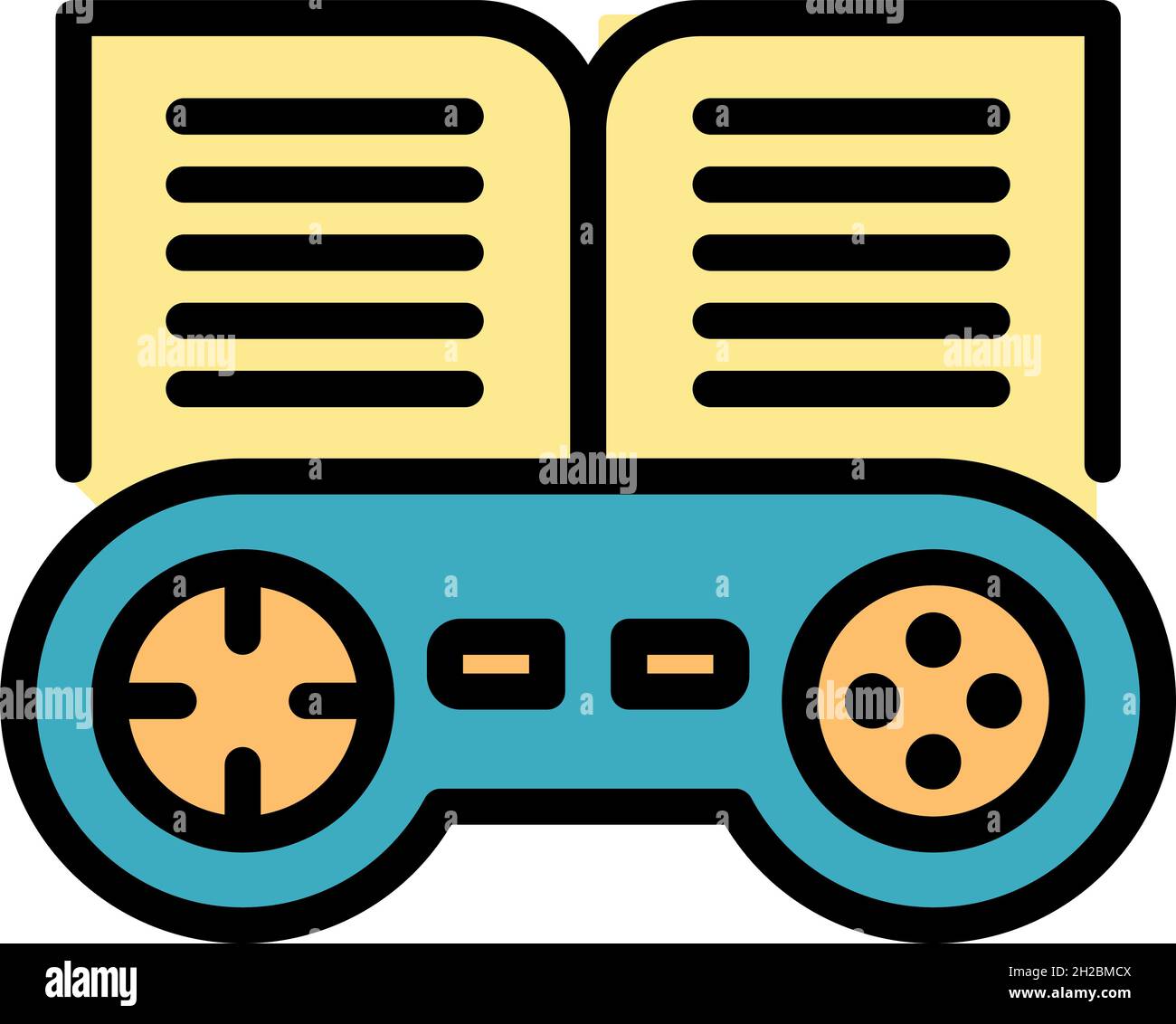 Video game instruction icon. Outline video game instruction vector icon ...