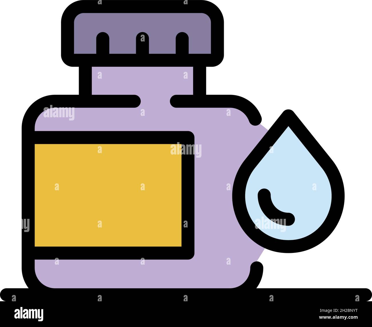 Syrup container icon. Outline syrup container vector icon color flat ...
