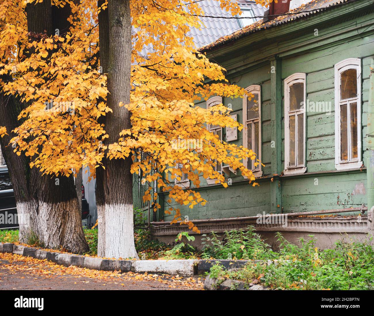 Autumn scenery in Suzdal Town, Russia. Suzdal is the main towns of the ...