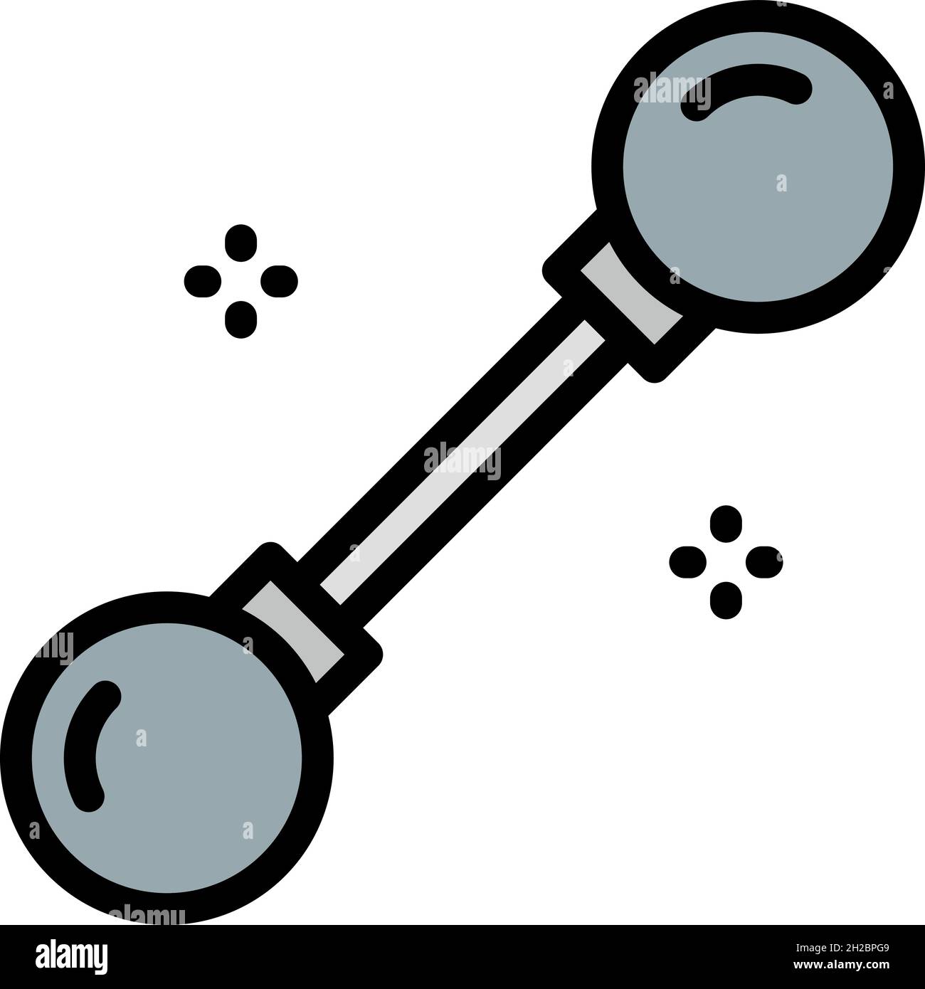 Round piercing icon. Outline round piercing vector icon color flat ...