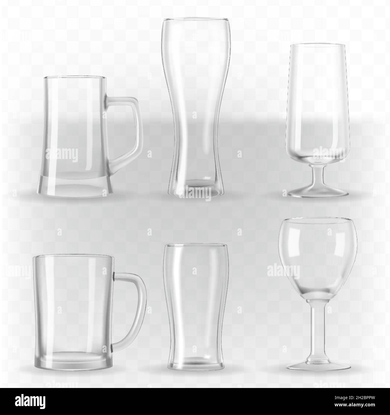 Empty pint glasses restaurant Stock Vector Images - Alamy