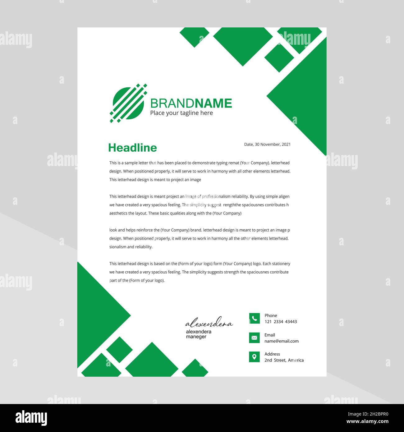 creative business letterpad free vector Stock Vector Image & Art - Alamy