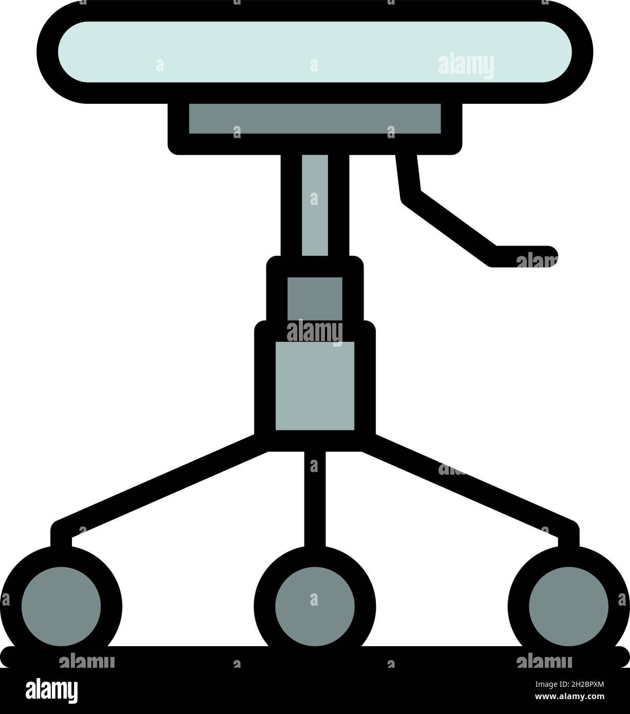 Tattoo studio backless chair icon. Outline tattoo studio backless chair ...