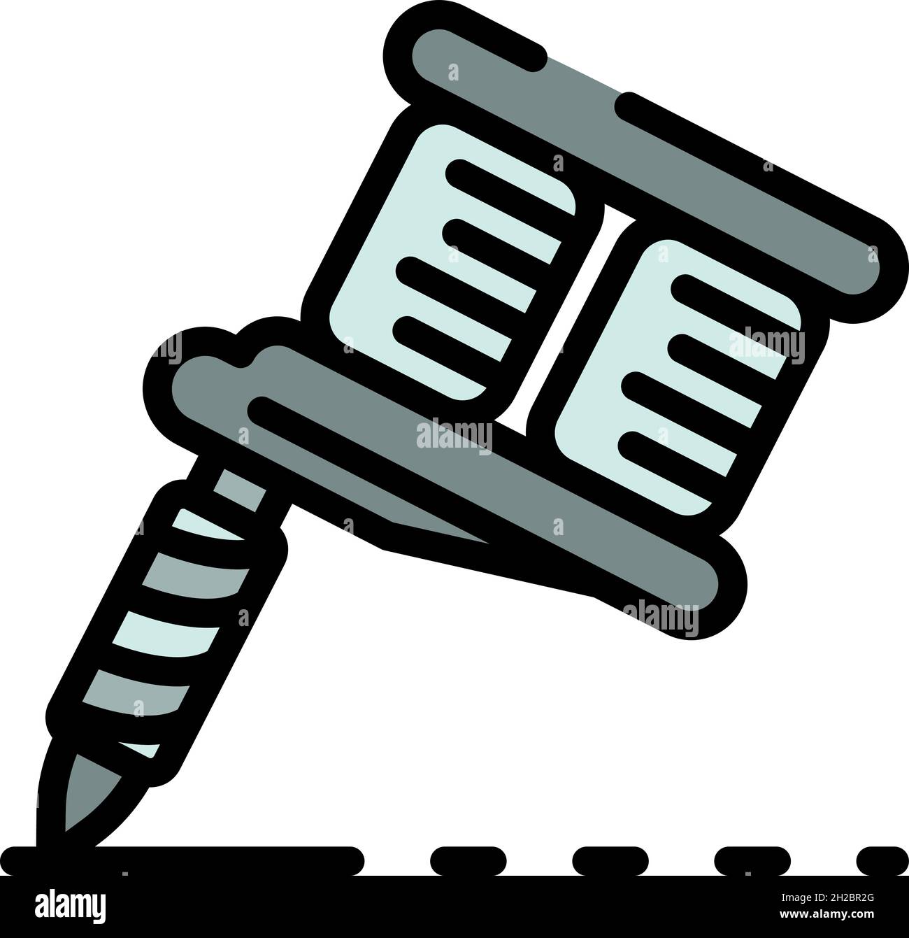 Tattoo machine icon. Outline tattoo machine vector icon color flat ...