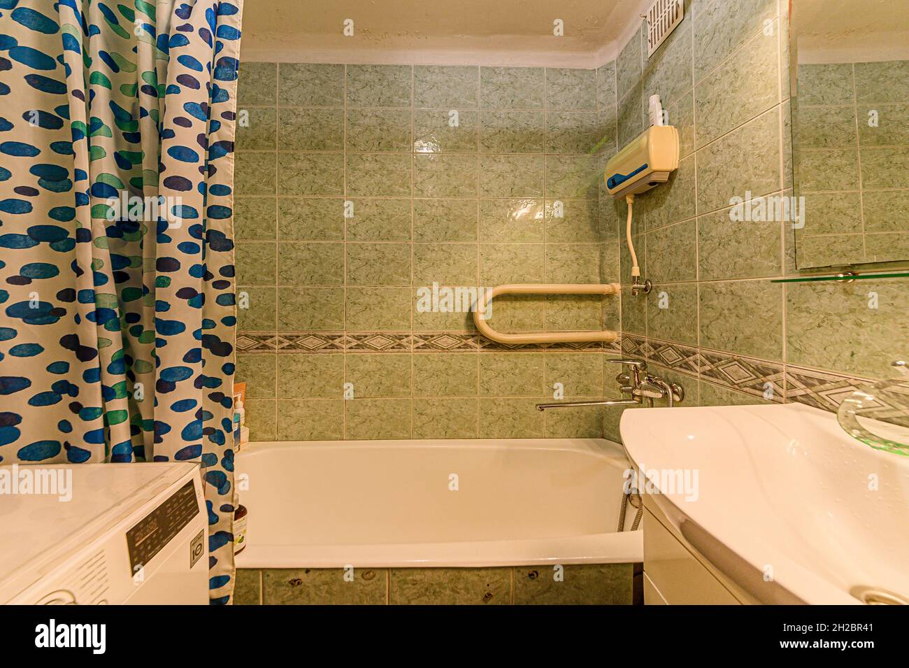 Russia, Moscow- May 03, 2020: interior room apartment modern bright ...