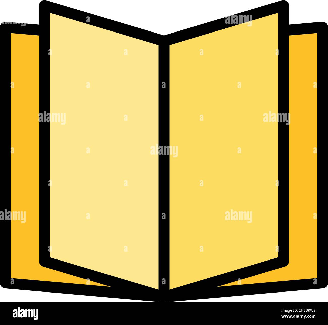 Open catalog icon. Outline open catalog vector icon color flat isolated ...