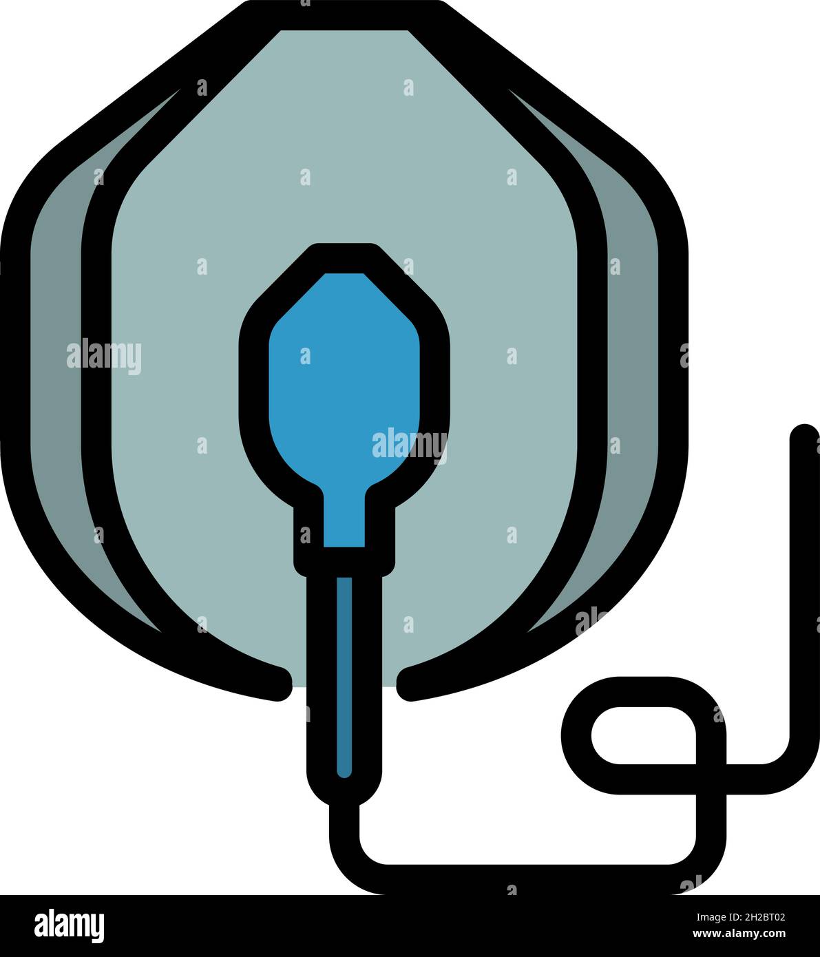 Anesthesia mask icon. Outline anesthesia mask vector icon color flat ...