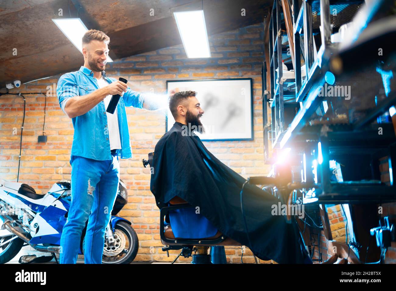 Male haircut model hi-res stock photography and images - Alamy