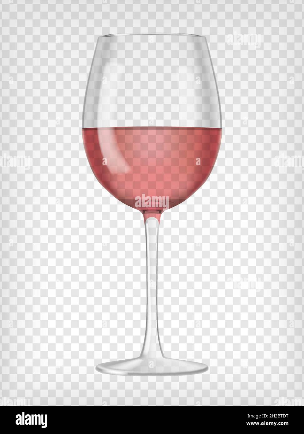 Realistic transparent glass filled with red wine Stock Vector Image ...