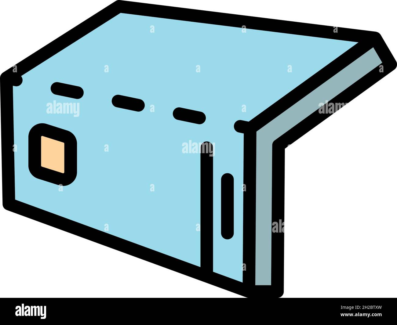 Flex screen icon. Outline flex screen vector icon color flat isolated ...