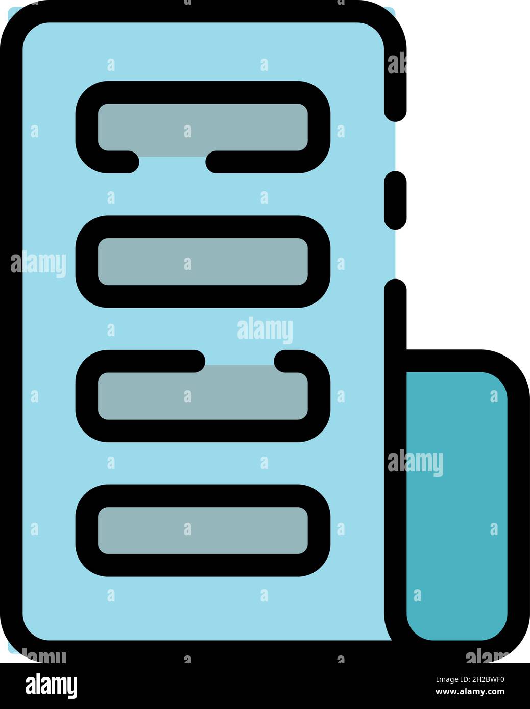 Tablet flex screen icon. Outline tablet flex screen vector icon color ...