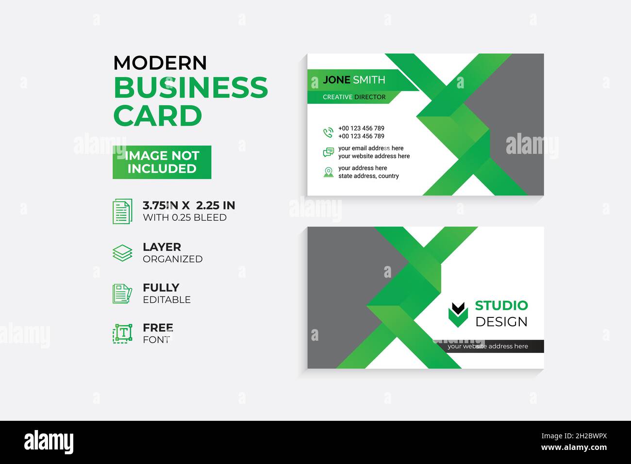 Modern & Creative Business Card Template Stock Vector Image & Art - Alamy