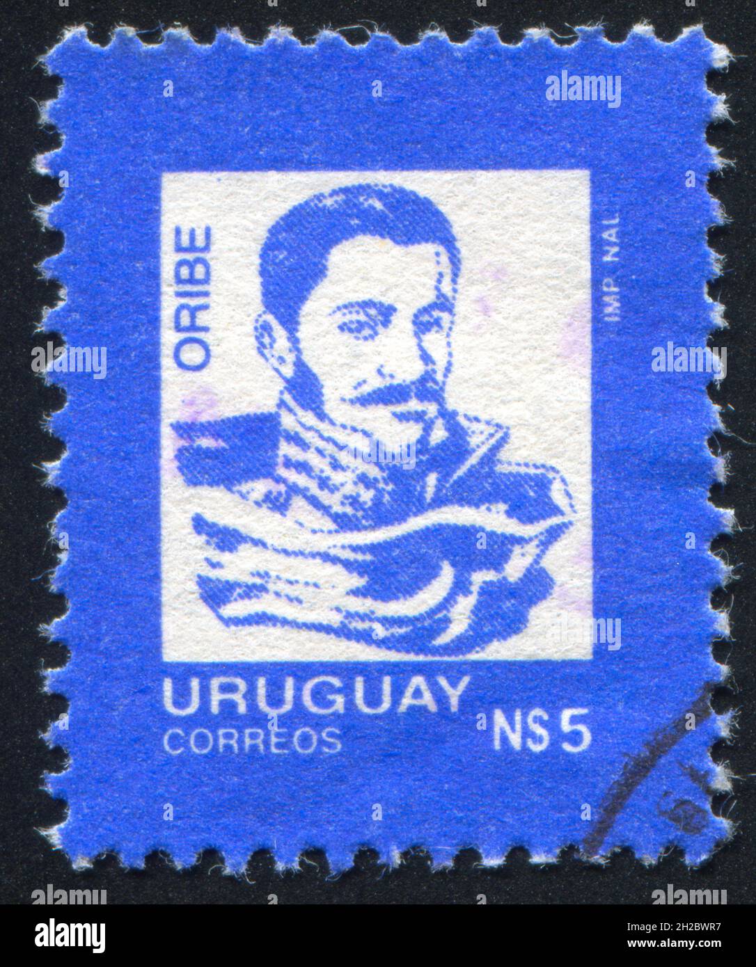 URUGUAY - CIRCA 1986: stamp printed by Uruguay, shows General Manuel ...