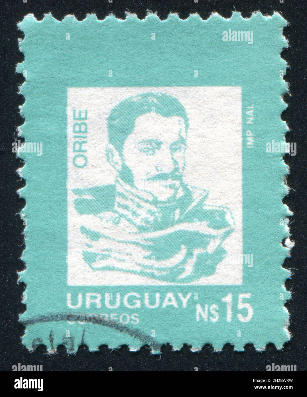 URUGUAY - CIRCA 1986: stamp printed by Uruguay, shows General Manuel ...