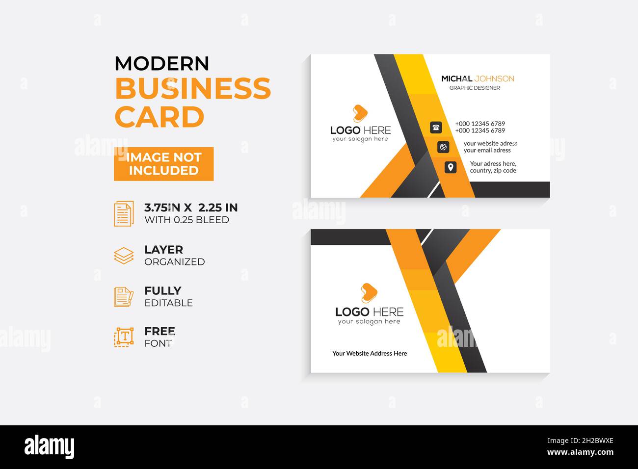 Modern & Creative Business Card Template Stock Vector Image & Art - Alamy