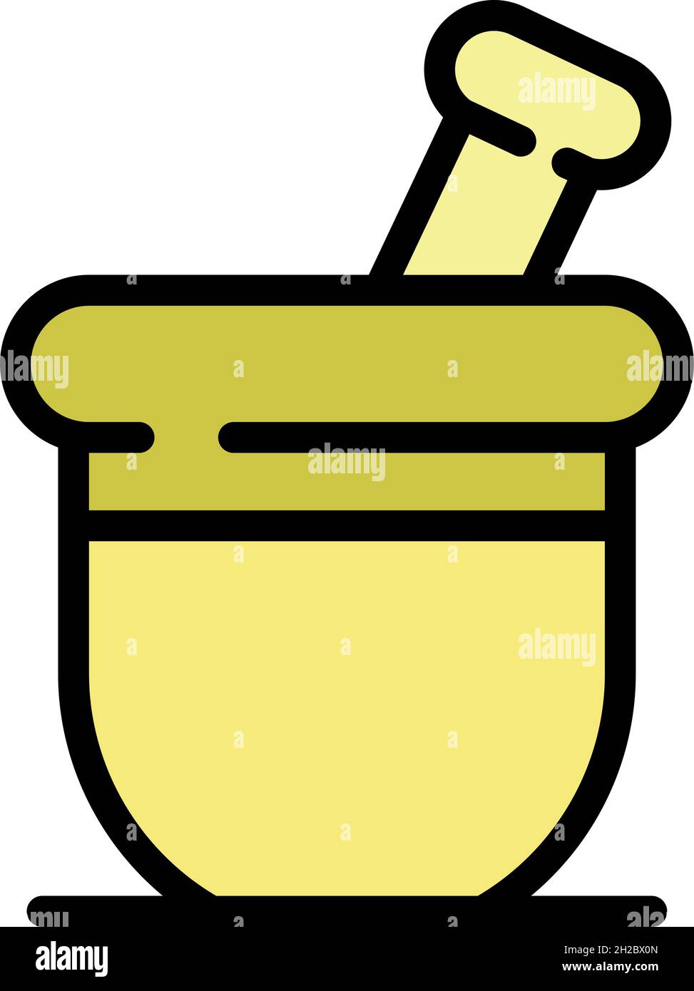 Long medication bowl icon. Outline long medication bowl vector icon ...