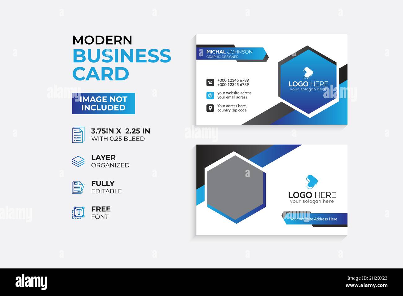Modern & Creative Business Card Template Stock Vector Image & Art - Alamy
