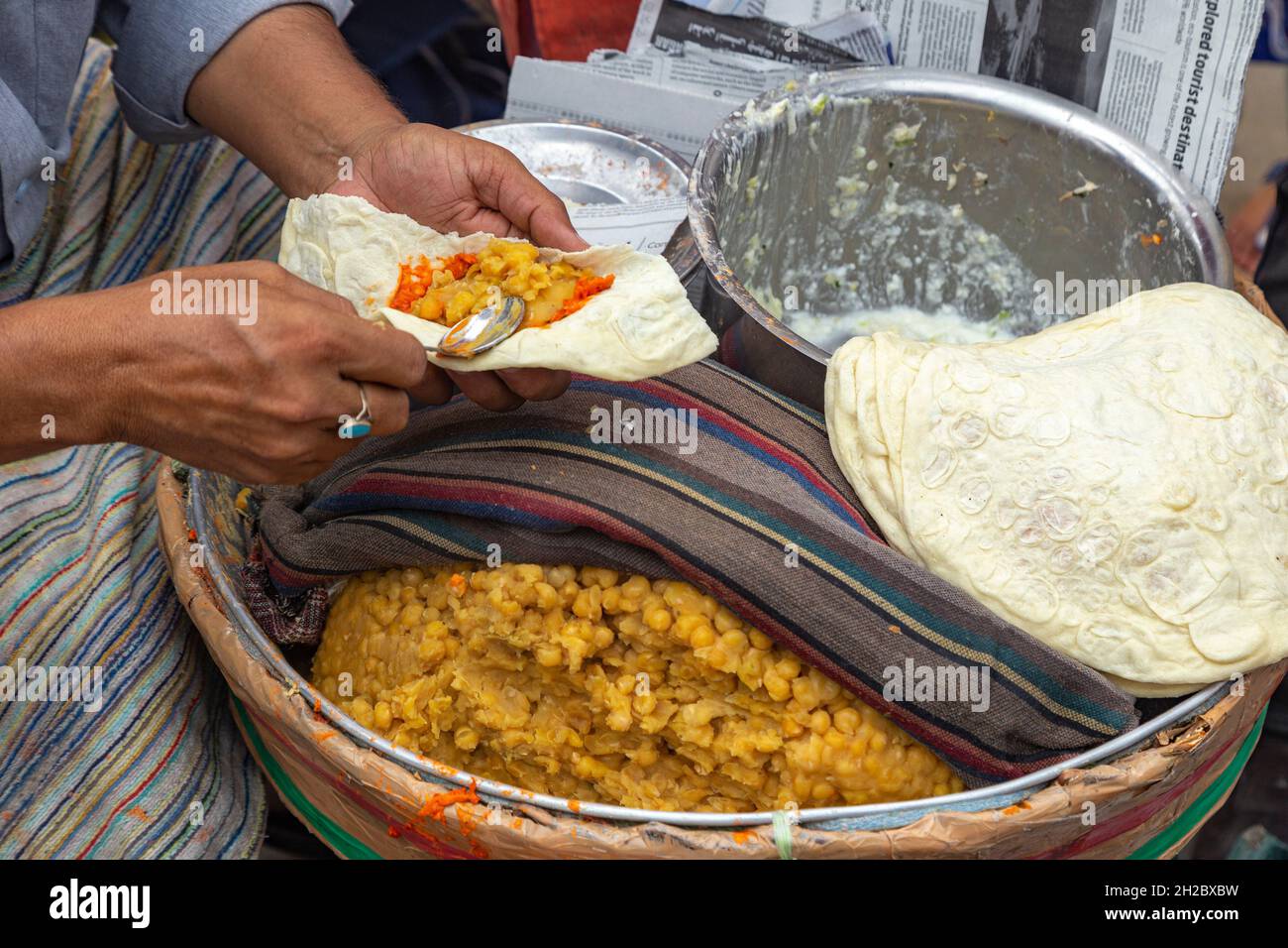 Local spicy Food in Markets of Jammu & Kashmir Stock Photo - Alamy