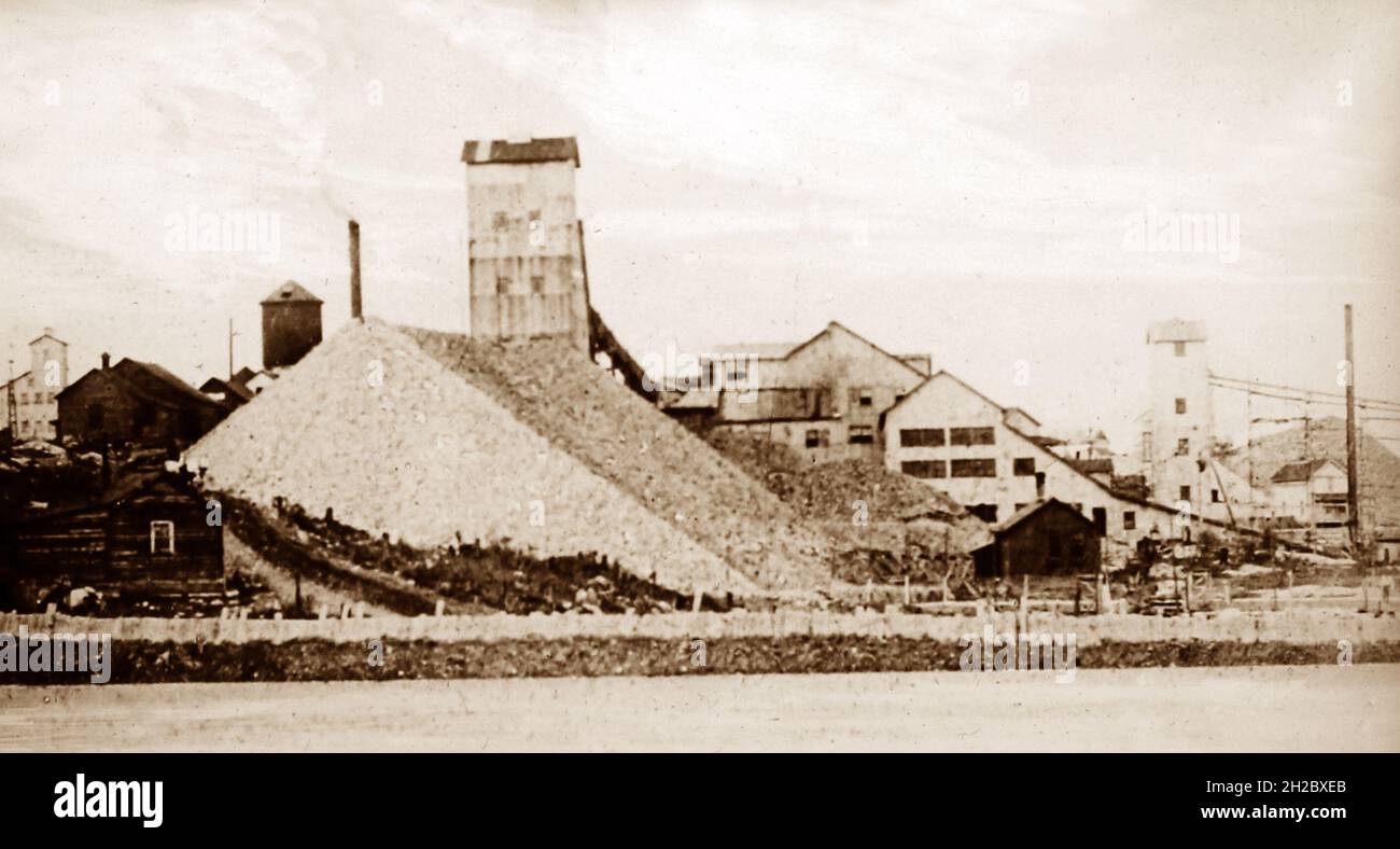 Coniagas Silver Mine, Cobalt, Ontario, Canada, early 1900s Stock Photo ...