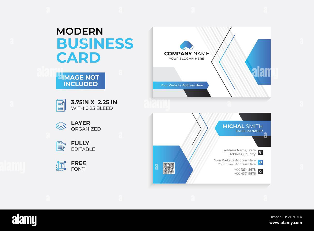 Modern & Creative Business Card Template Stock Vector Image & Art - Alamy