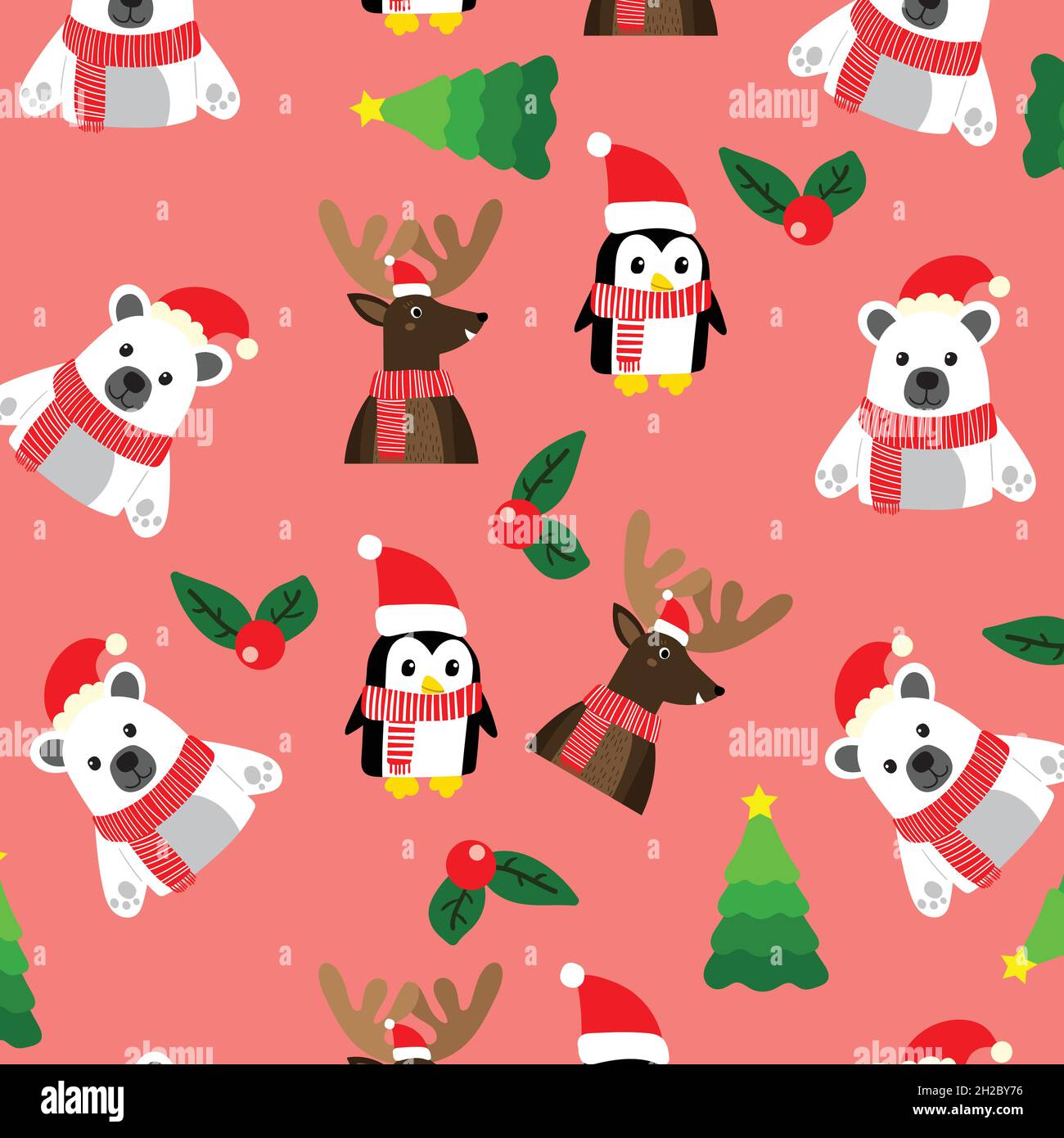 Christmas animals Stock Vector Images - Alamy