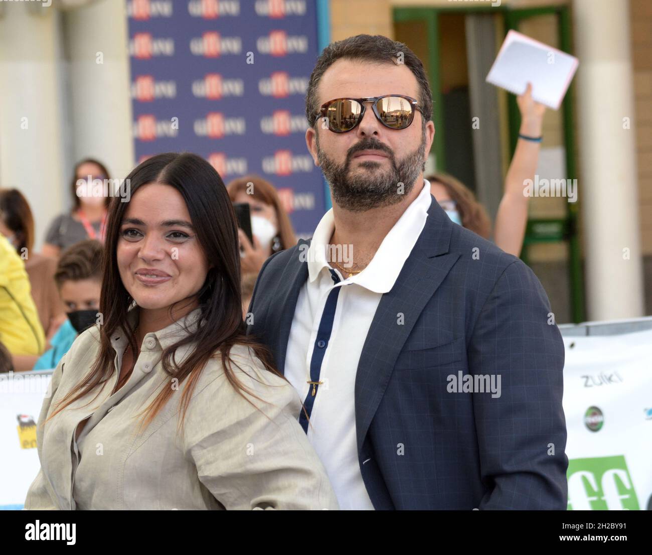 GIFFONI VALLE PIANA,ITALY - July 30,2021: Pina Turco and Edoardo De ...