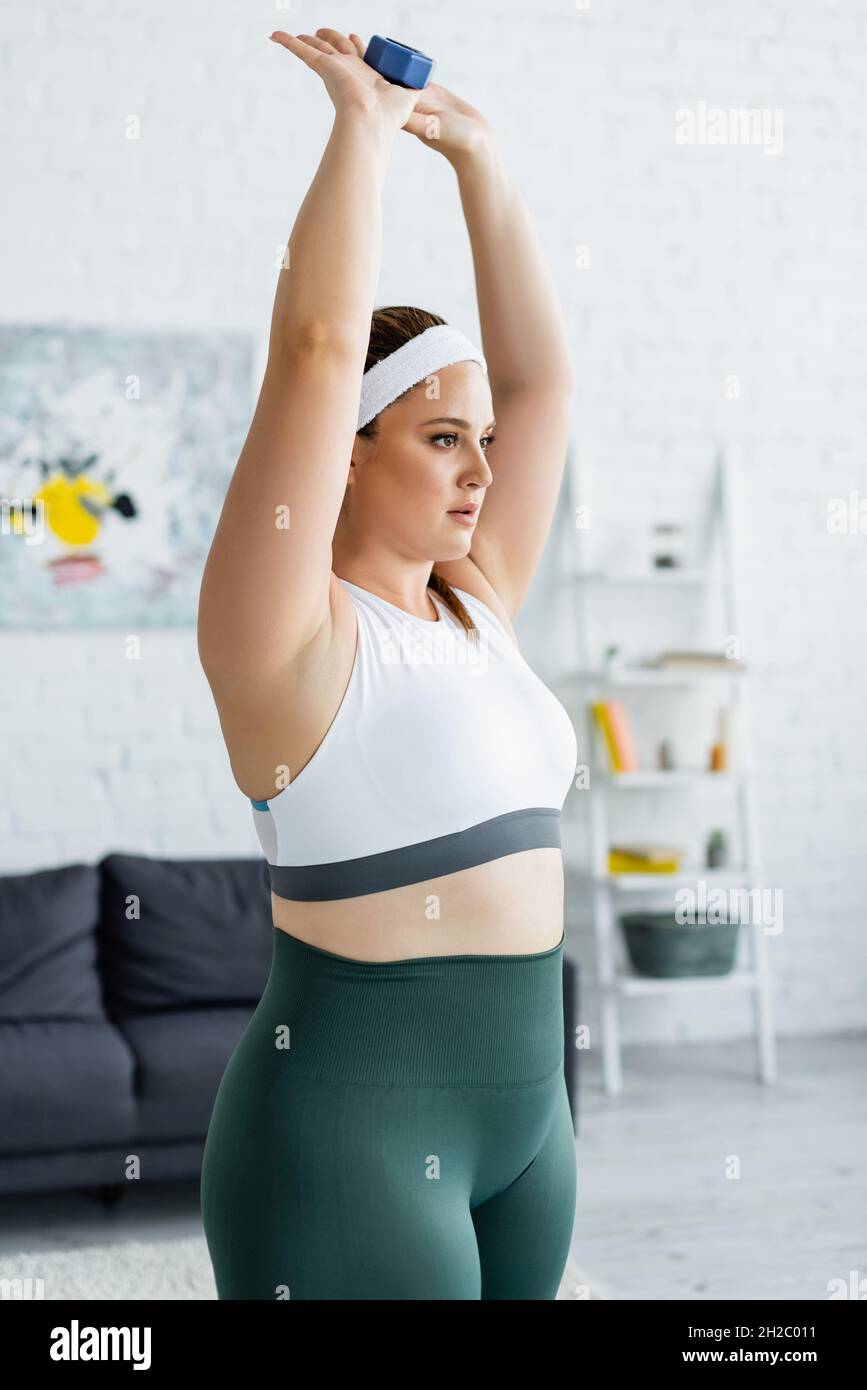 Dumbbell workout plus size hi-res stock photography and images - Alamy