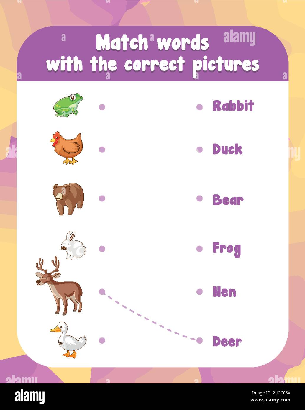 Match the words with the correct pictures worksheet template ...