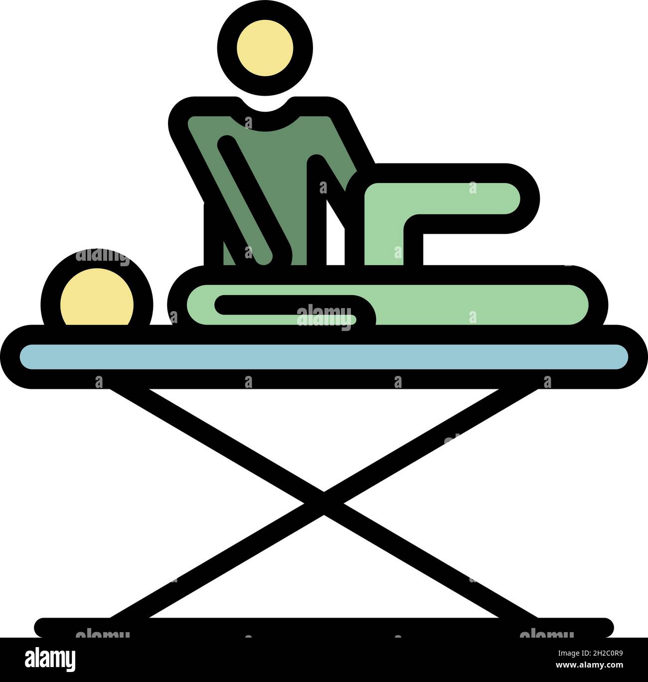 Rehabilitation massage icon. Outline rehabilitation massage vector icon ...
