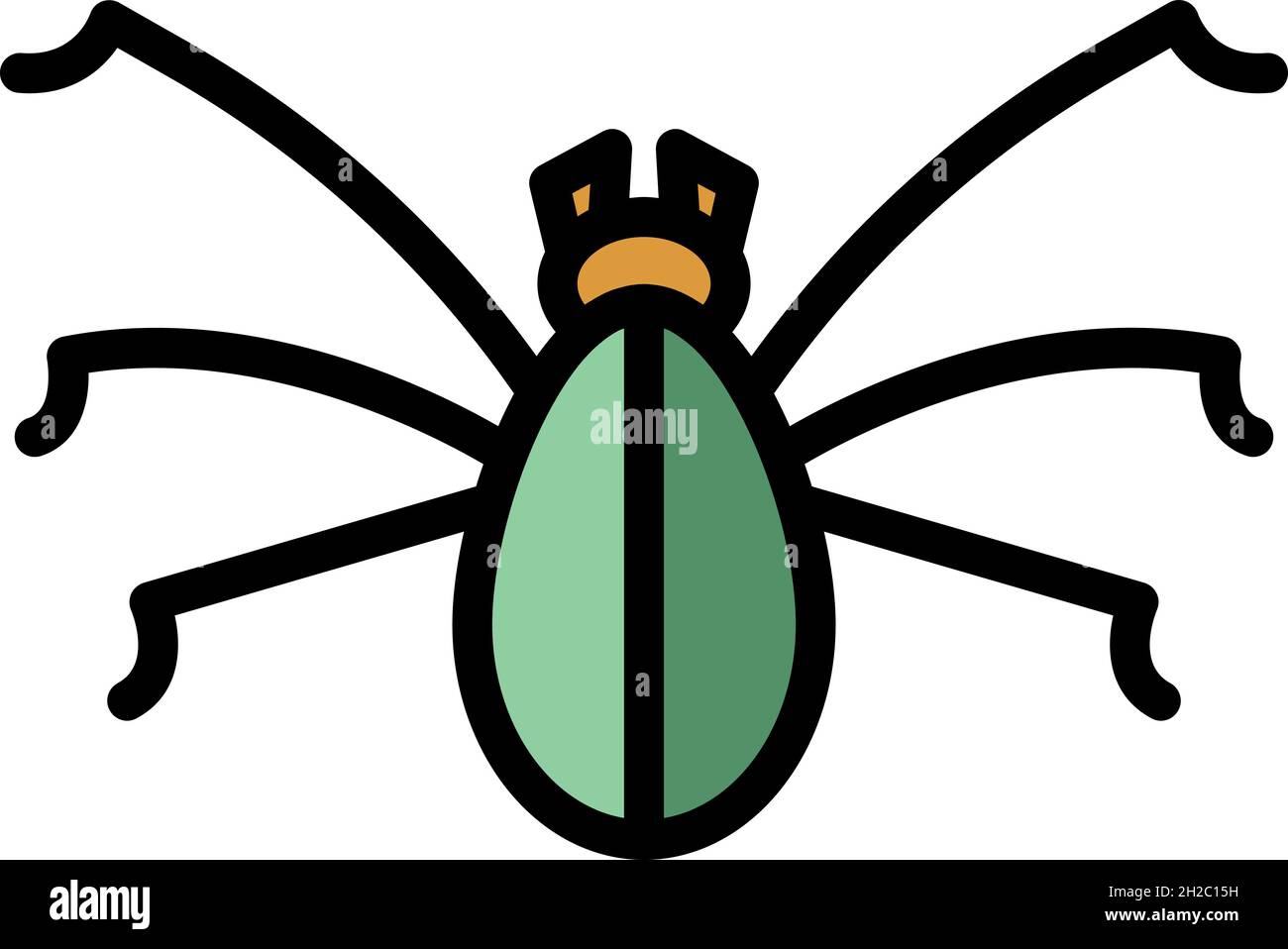 Water insect icon. Outline water insect vector icon color flat isolated ...