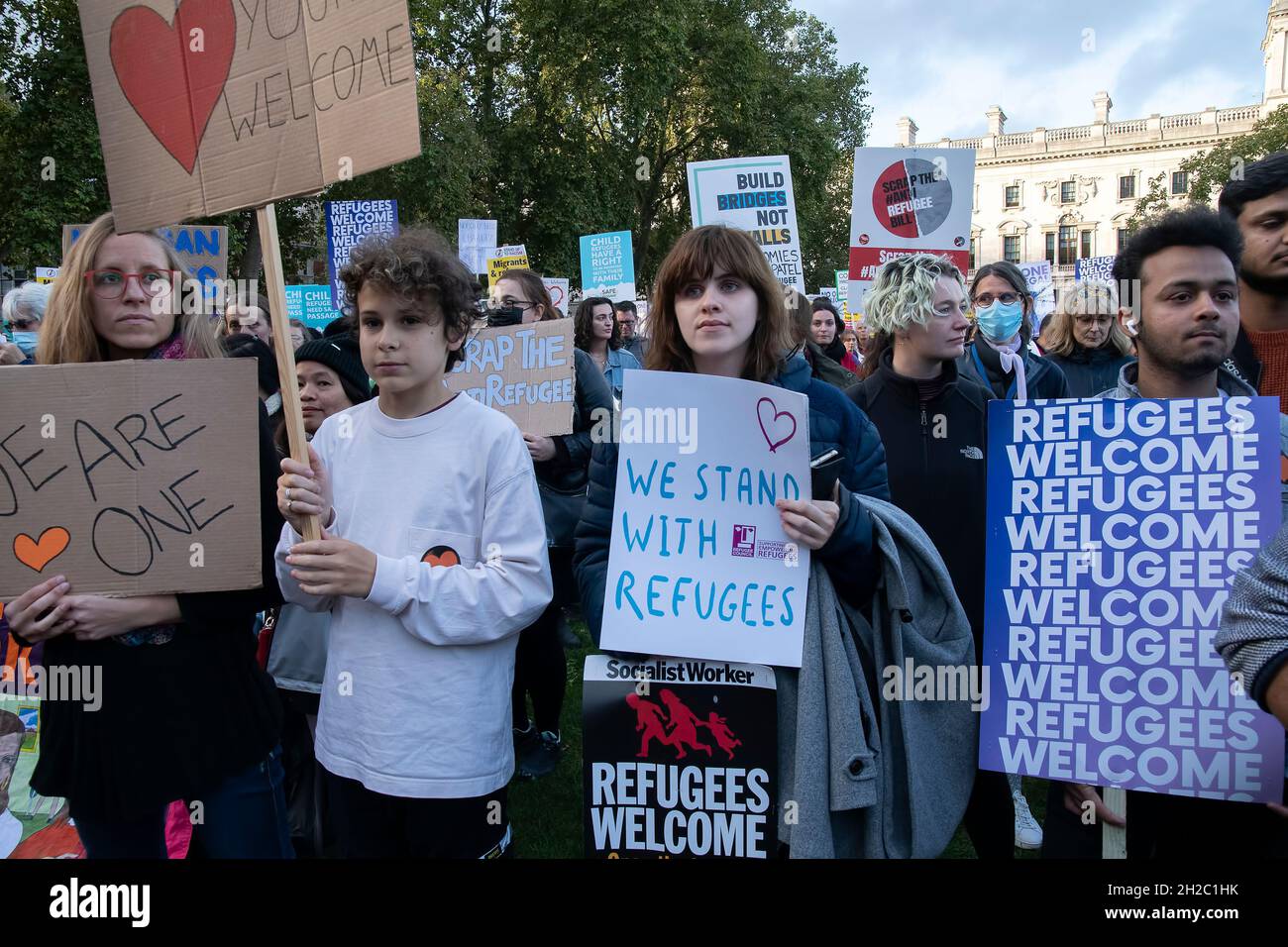 Refugee welcome racism not demonstration hi-res stock photography and ...