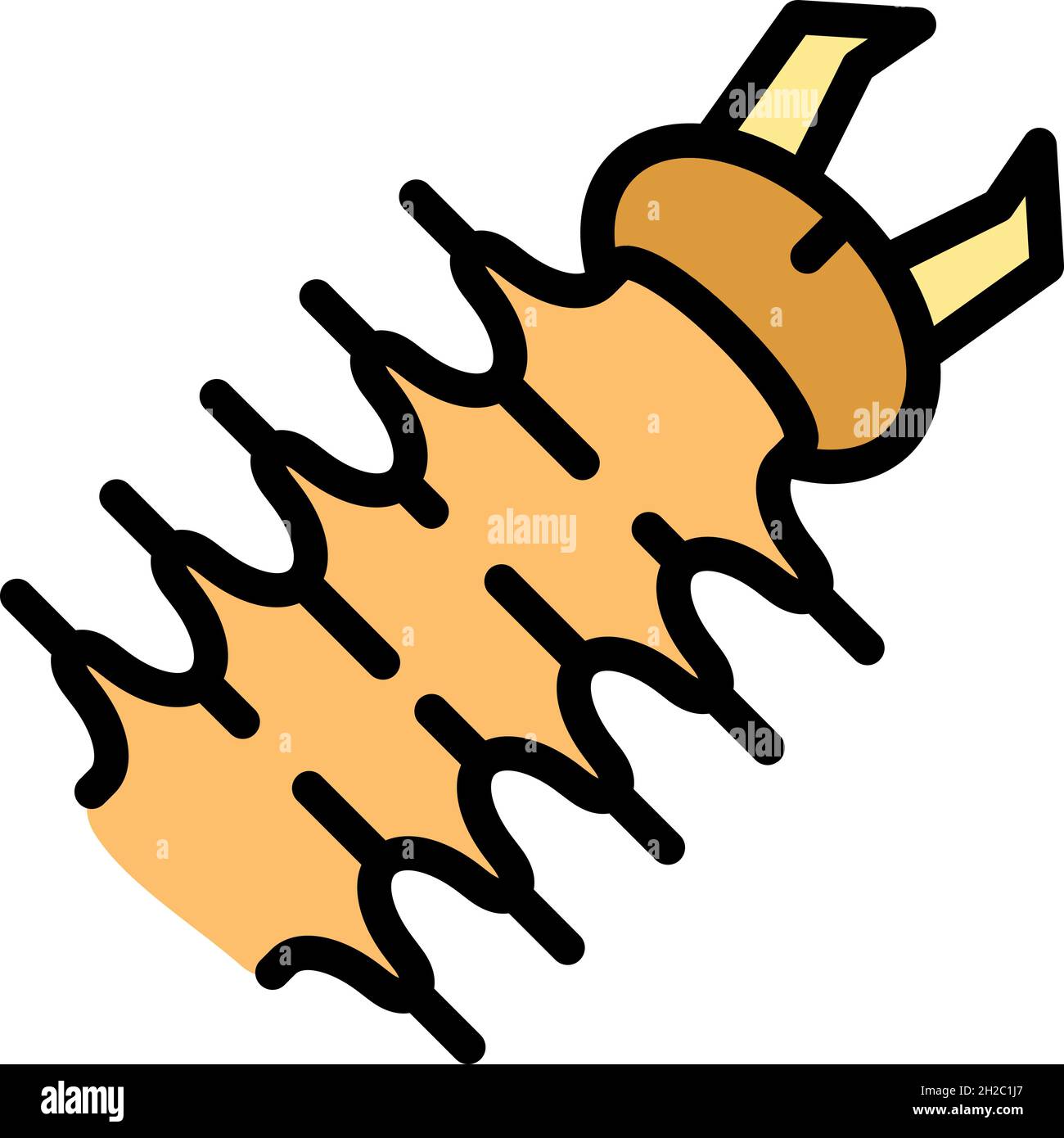 Annelid icon. Outline annelid vector icon color flat isolated Stock ...