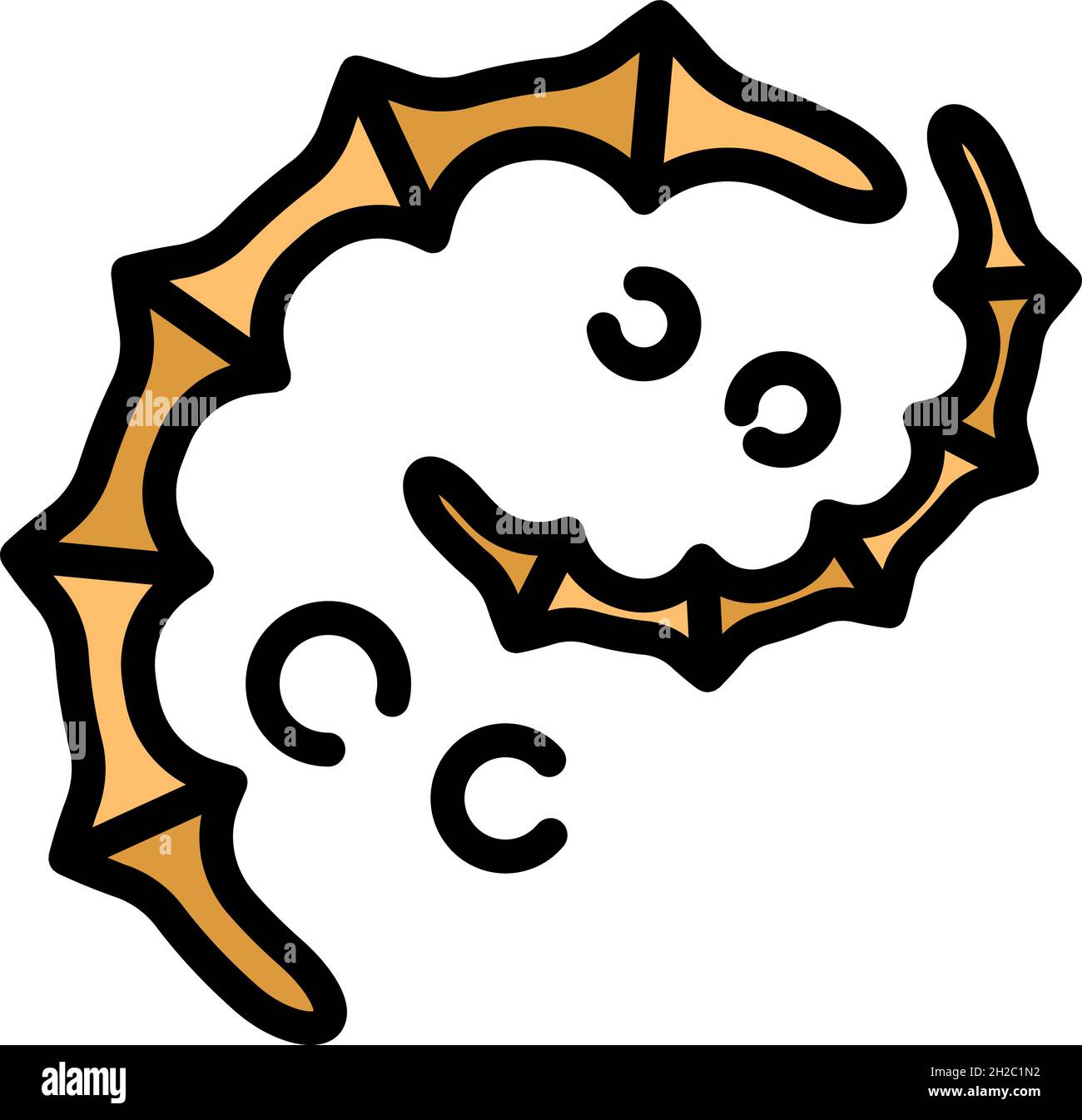 Biology parasite icon. Outline biology parasite vector icon color flat ...