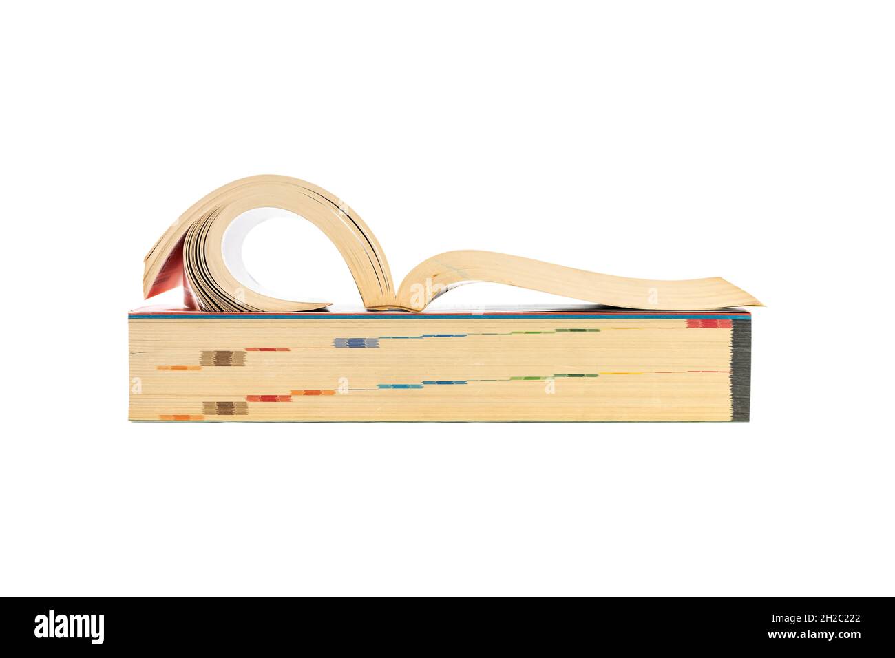 Closeup group of stacked thick books isolated on white background Stock ...