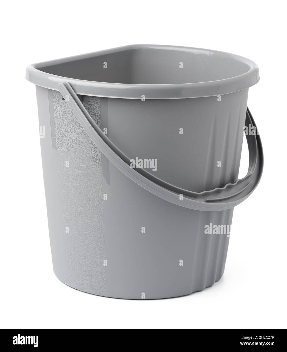 Single plastic bucket isolated on a white background Stock Photo - Alamy
